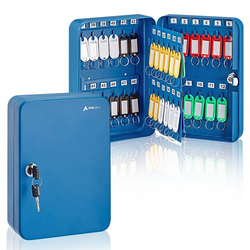 Box – 48 Key Hooks Wall Mounted Key Cabinet Lock Box Car Keys Holder ...