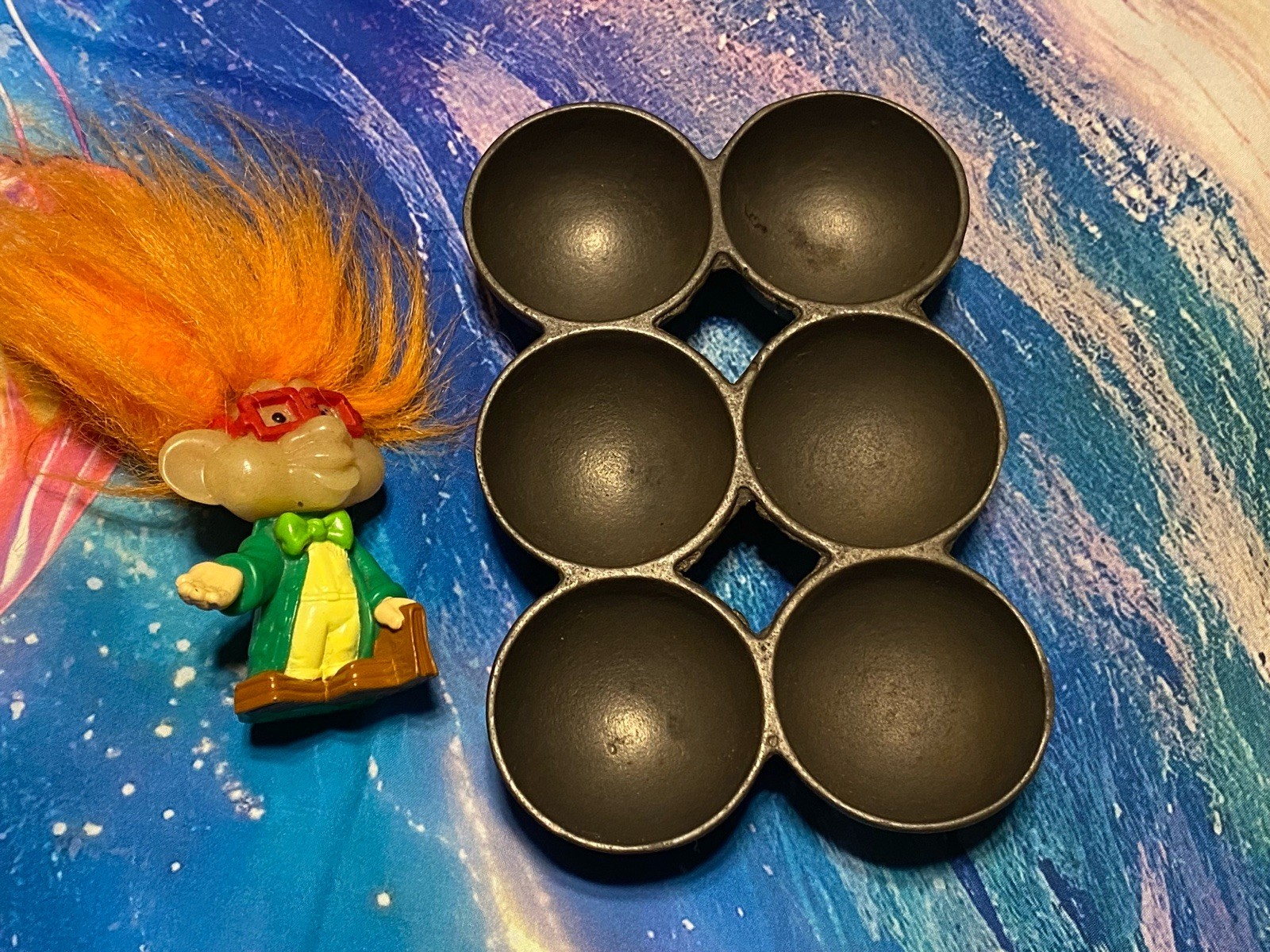 1915 Wagner Ware Cast Iron “L” Style 6 Cup Gem Pan Golf Ball Pan | eBay