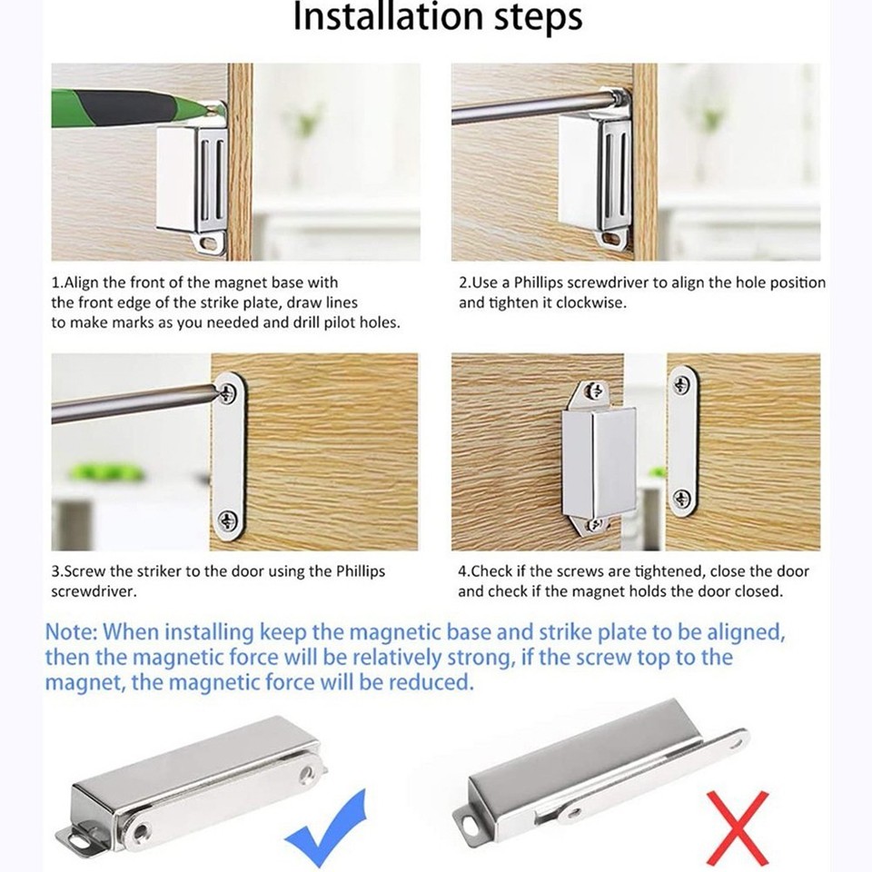 Heavy Duty Magnetic Closure for Cabinets and Furniture with 20KG Force ...