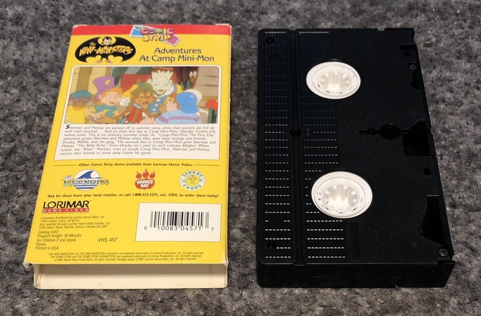 Vtg The Mini Monsters Adventures At Camp Mini Mon VHS Comic Strip 80s ...