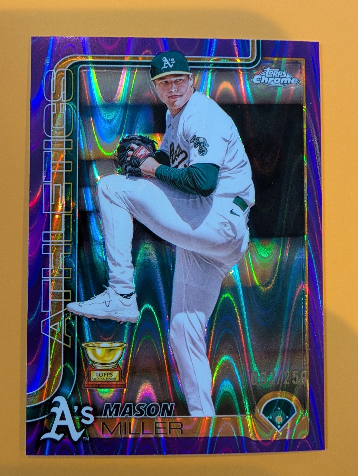 Mason Miller 2025 Topps Chrome #142 Purple RayWave Refractor /250 Price ...