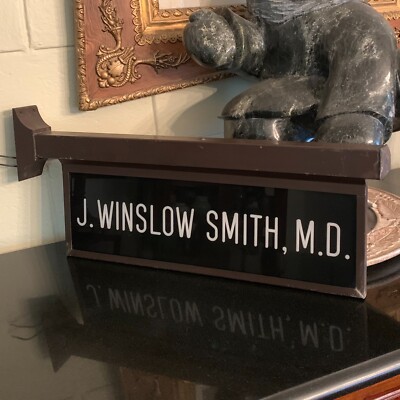 Vintage 1940's Two-sided Lighted Philadelphia Doctor Sign J. Winslow ...