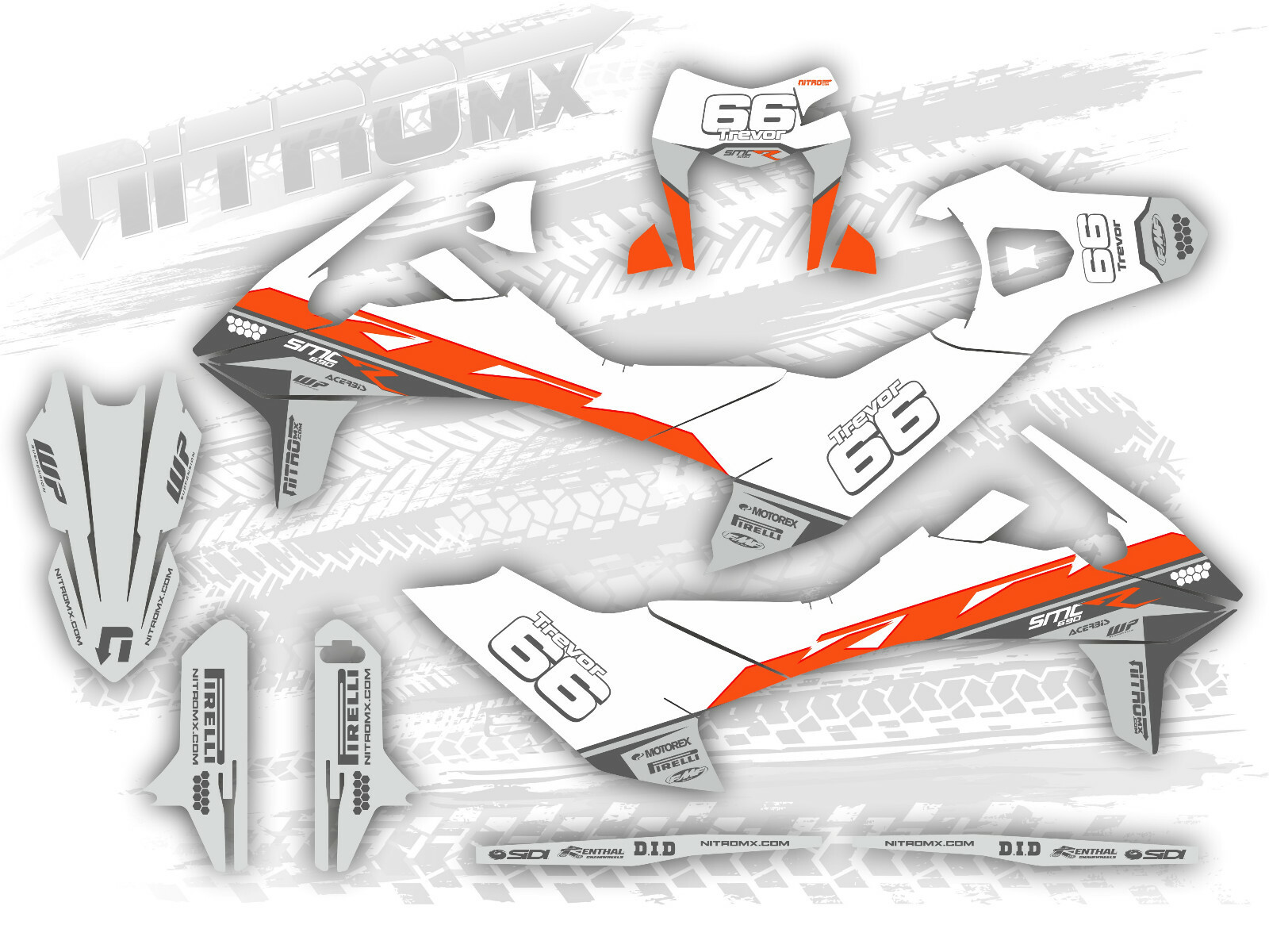 NitroMX Graphic Kit for KTM SMC-R 690 2019 2020 2021 2022 2023 2024 ...