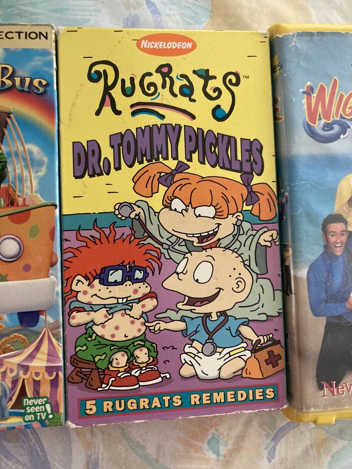 Lot (3) Vintage Barney Wiggles Rugrats VHS Tapes Educational Children's ...
