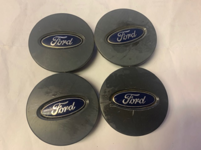 2010 Ford Focus Set Of 4 Dark Grey Mag Wheel Center Caps With Blue Ford ...