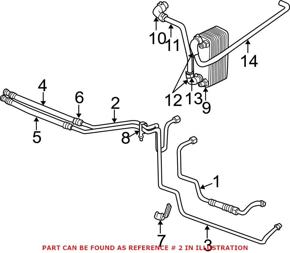 Genuine Mopar Engine Oil Cooler Hose 52028922AF | eBay
