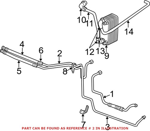 Genuine Mopar Engine Oil Cooler Hose 52028922AF | eBay