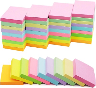 Post Notes Small Post It Notes, 1.5X2 Inches 6/36Pcs Light Colors Self ...
