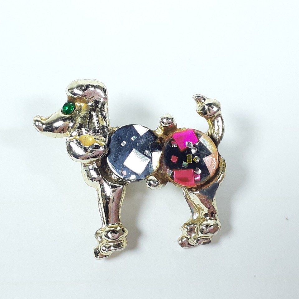 Poodle Pin Retro 80s Style Fun Dog Brooch | eBay