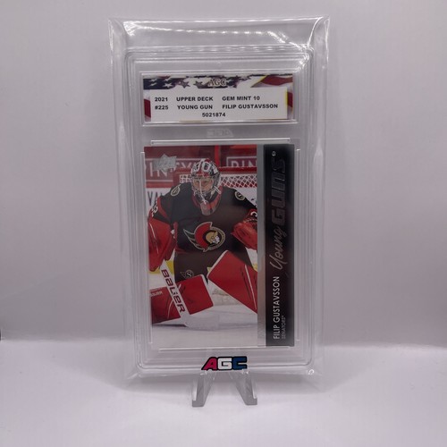 2021 Upper Deck Filip Gustavsson Young Guns AGC 10 Gem Mint | eBay