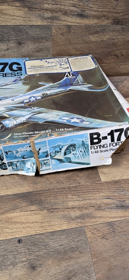Monogram #5600 B-17G Flying Fortress 1:48 Scale Model Plane Open Box ...
