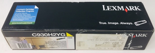 Lexmark C930 Yellow High Yield Toner Cartridge C930H2YG for sale online ...
