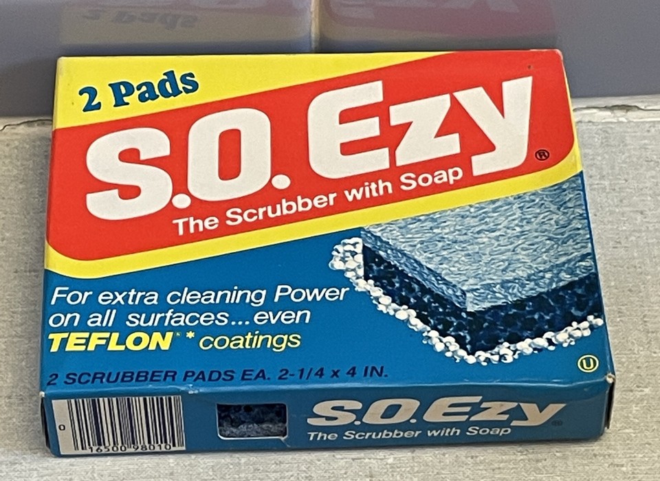 Vintage SOS S.O. Ezy Scrubbing Scrubber Cleaning Pad With Soap Built In ...