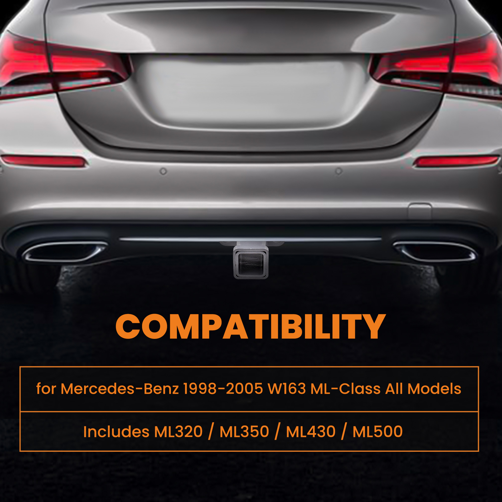 Trailer Hitch Tow Receiver 2" for Mercedes W163 ML320 / ML350 / ML430 ...