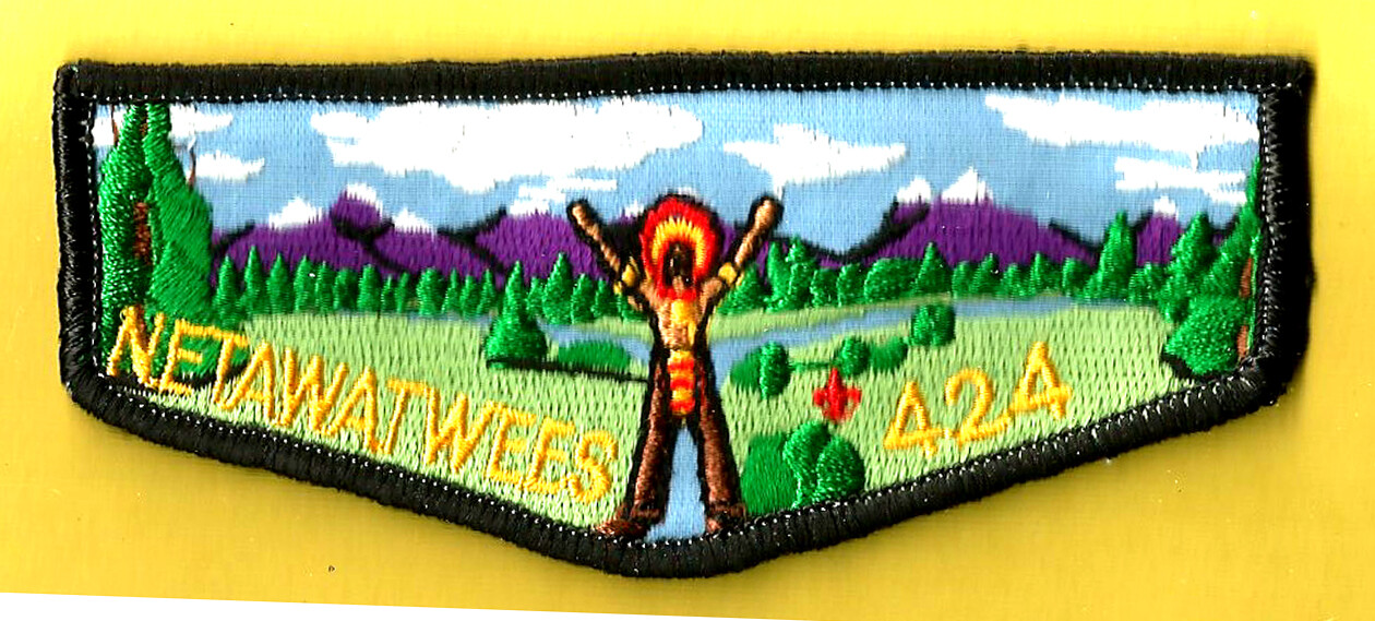 OA Lodge 424-F NETAWATWEES pl red fdl Muskingum Valley Council Boy ...