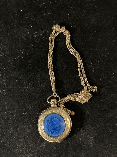 Max Factor Aquarius Solid Perfume Pocket Watch Look Locket 1960s-70s ...