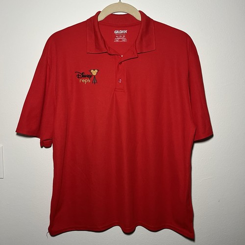 Disney Reps Men’s Disney Cast Member Costume Prop Polo Shirt Red XXL | eBay