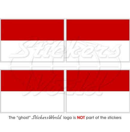 INDONESIA Flag Indonesian Republic Vinyl Bumper Stickers, Decals 50mm ...