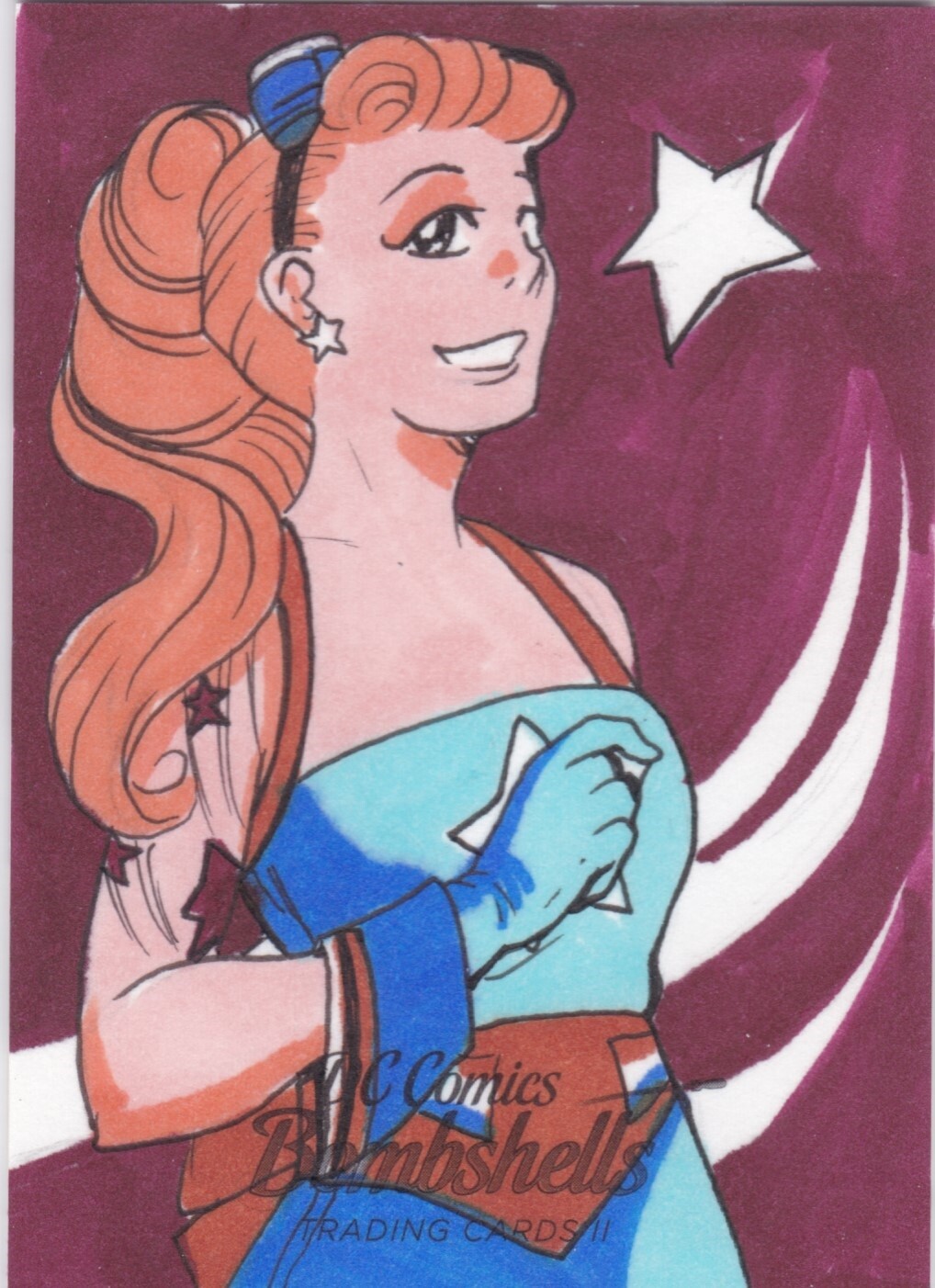 2018 Cryptozoic DC Bombshells 2 Sketch Card Stargirl by Chairim Arais ...
