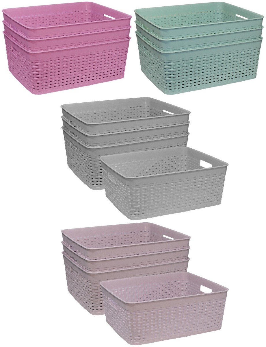 Plastic Basket Containers Ezy Storage Sort It 3L Container With Tray