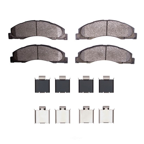 Disc Brake Pad Set-3000 Semi-Metallic Brake Pads and Hardware Kit DFC ...
