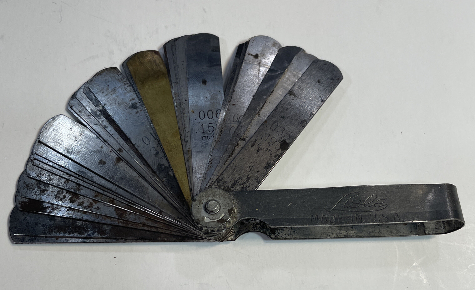VINTAGE SET LISLE TOOLS GUAGE MEASURE THICKNESS RANGE SET INSPECTION ...