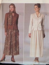Glam OOP BUTTERICK 3946 MS Designer Top & Skirts PATTERN 6-8-10-12/14 ...