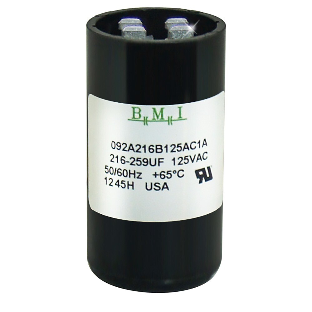 BMI 092A216B125AC1A 216-259 UF X 125 VAC Round Start Capacitor 64598 ...