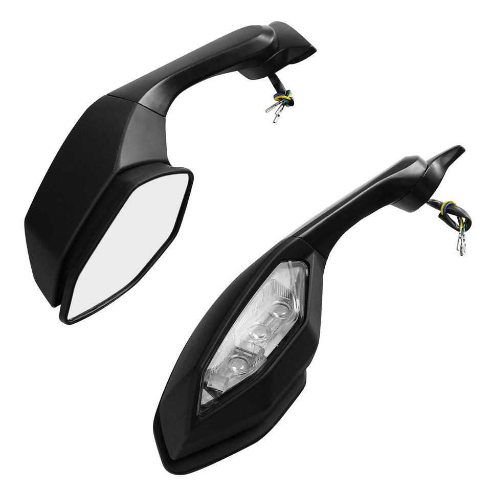 Rear View Mirrors LED Turn Signals Fit For Yamaha YZF R1 2015-2024 YZF ...