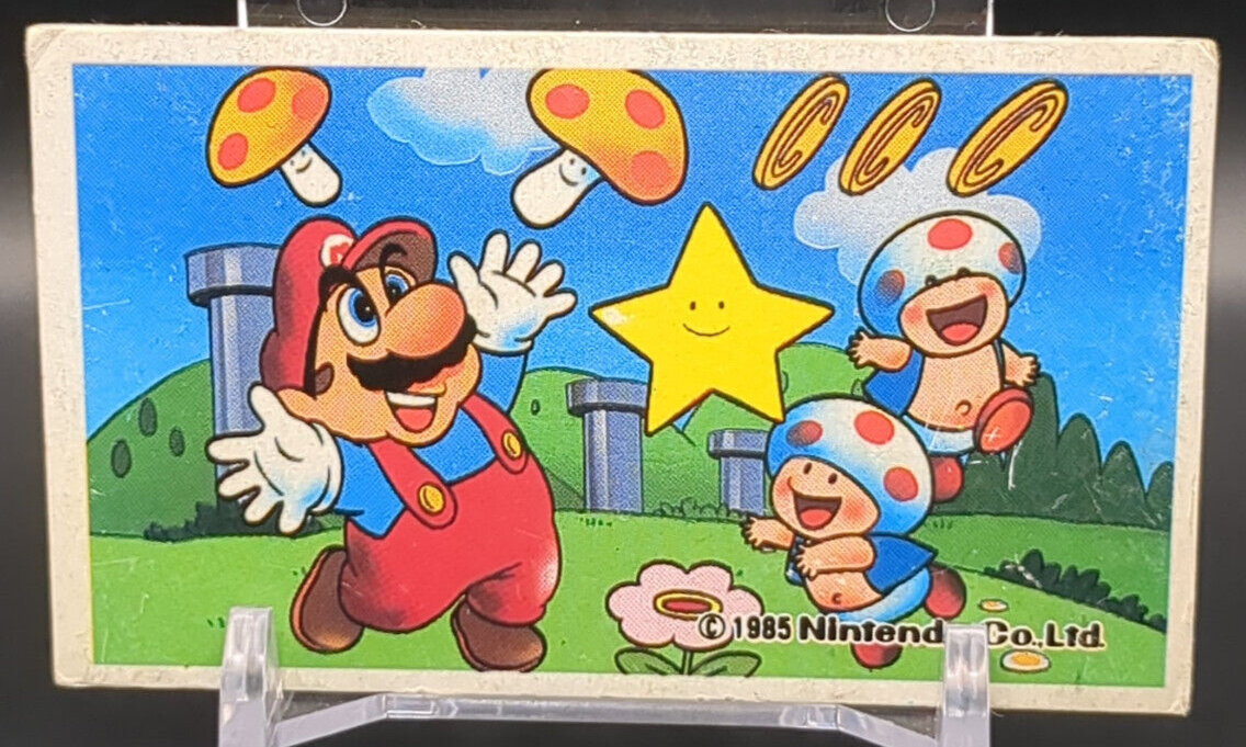 MARIO Toad SUPER MARIO BROS Card Menko 1985 Nintendo Vintage TCG CCG ...