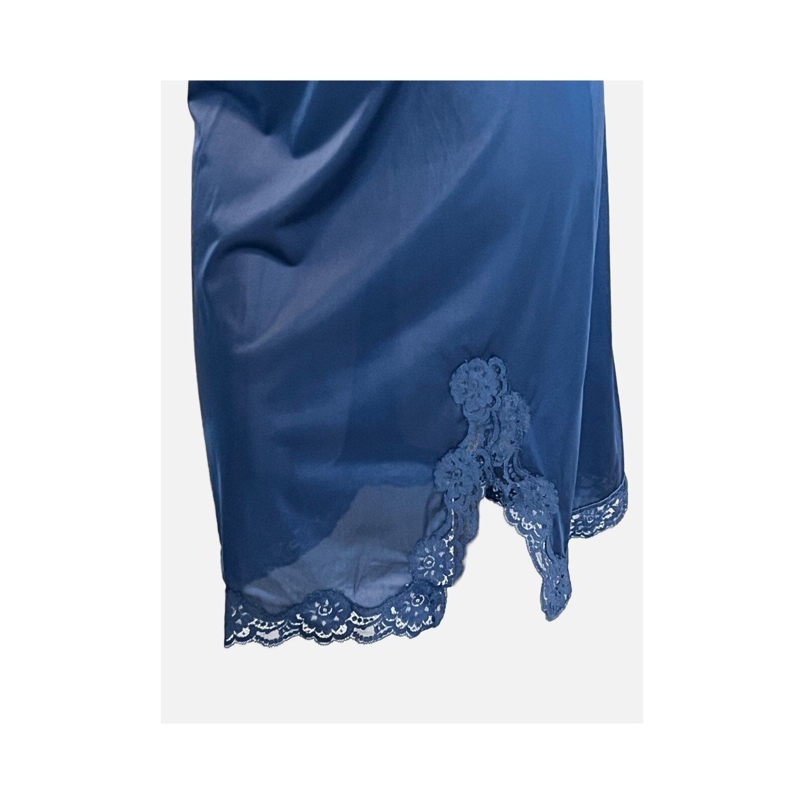 Vassarette Half Slip Women Small Nylon Blue Silky Gem