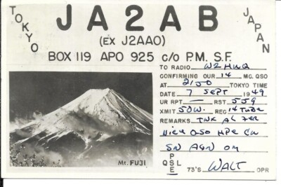QSL 1949 Japan US Military radio card | eBay