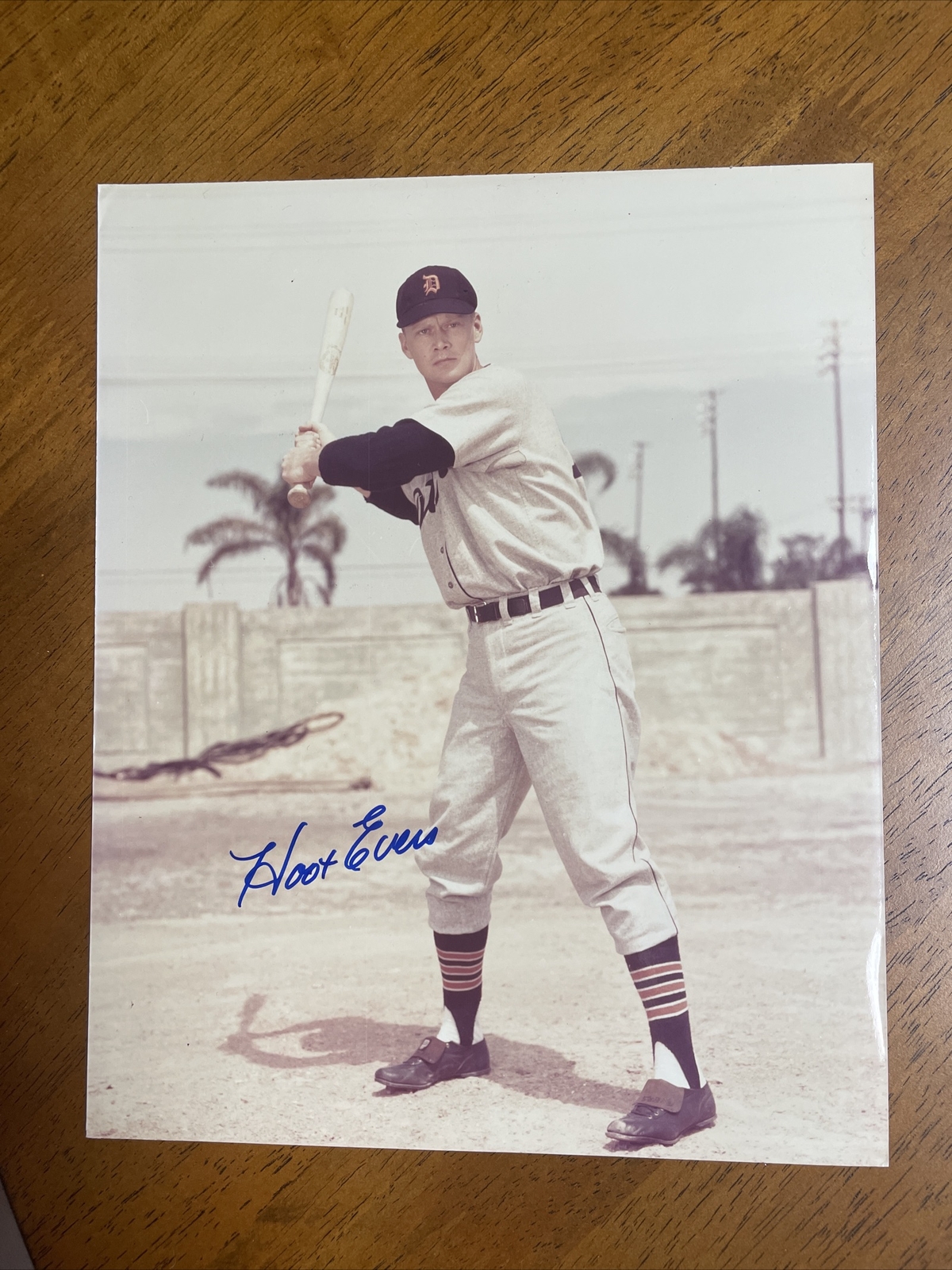 Hoot Evers signed Detroit Tigers 8 X 10 baseball photo Vintage Baseball ...