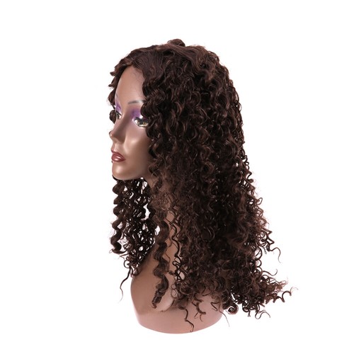 Brun Bouclés Perruque Bouclés Afro Perruque De Cheveux Humains Afro ...