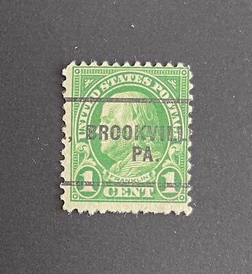 Brookville, Pennsylvania Type L-2E Precancel - 1 cent Franklin - U.S ...