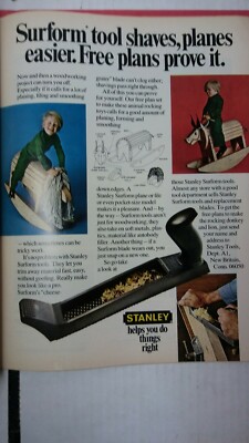 Vintage 1970'S Stanley Hand Tools Surform Plane MAGAZINE PAGE Print Ad ...