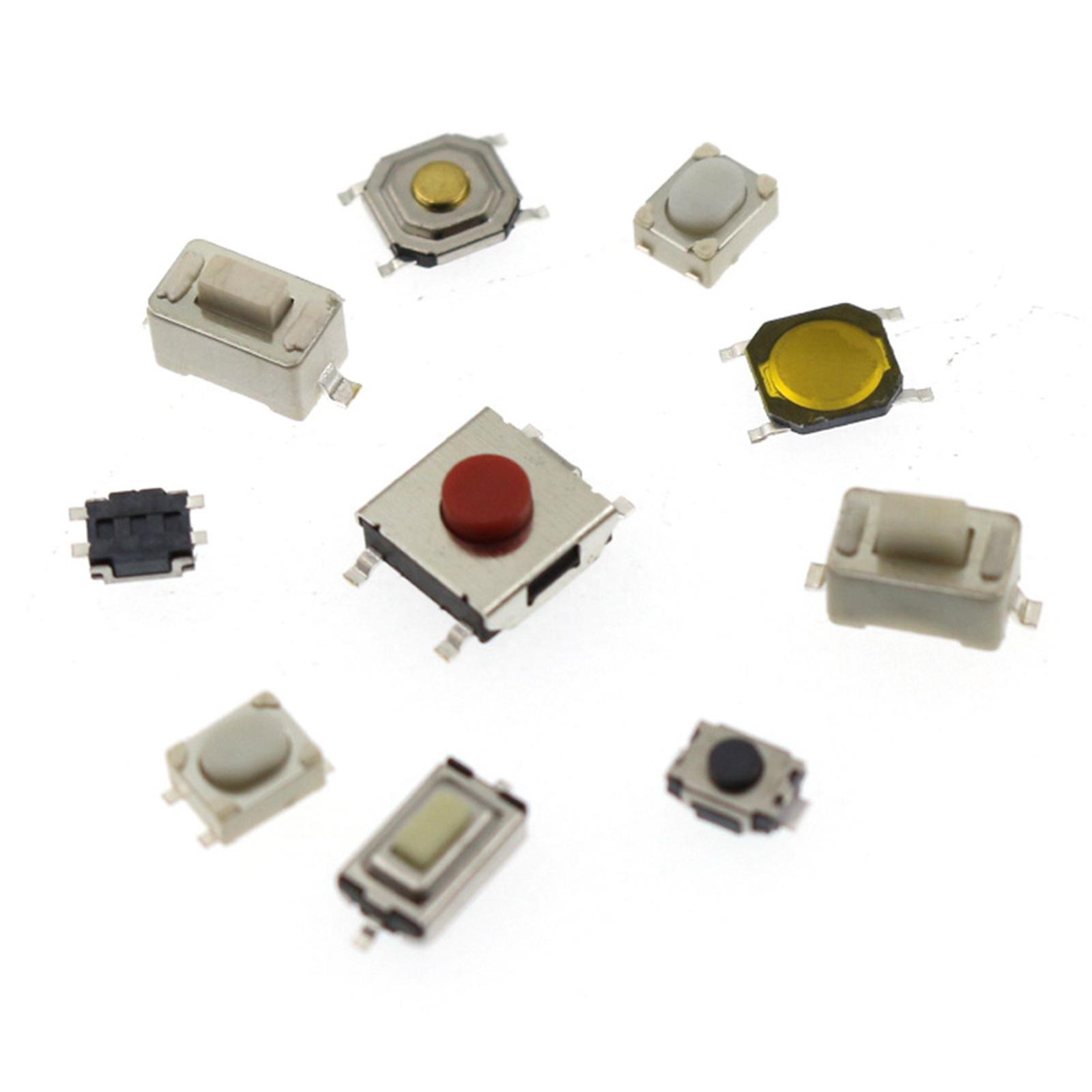 250 Pcs Tactile Push Button Kit for Micro Switches with Plastic Box ...