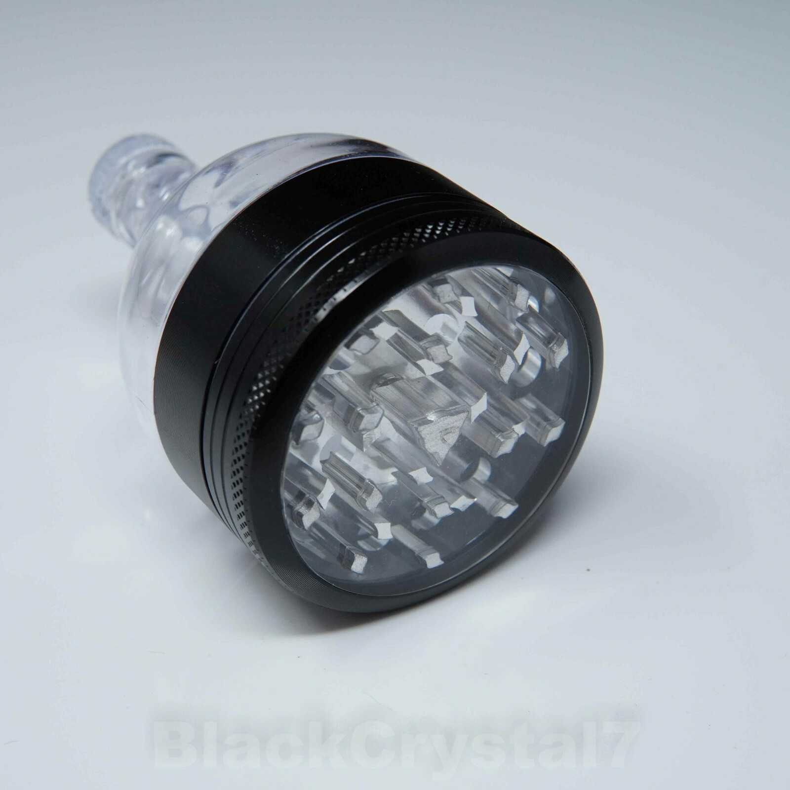 Black Tobacco Funnel Herb Grinder 3 Layers Crusher Aluminum 28 Teeth 2. ...