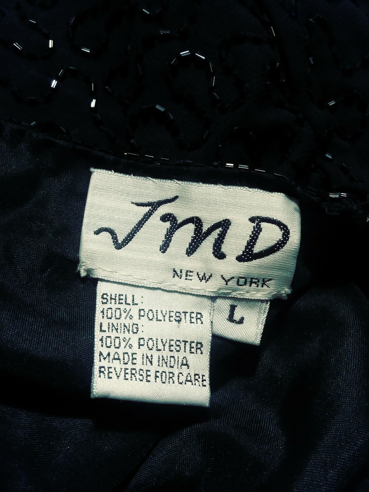 JMD New York Womens Black Sequined Fitted Sheath Sleeveless Dress Size ...