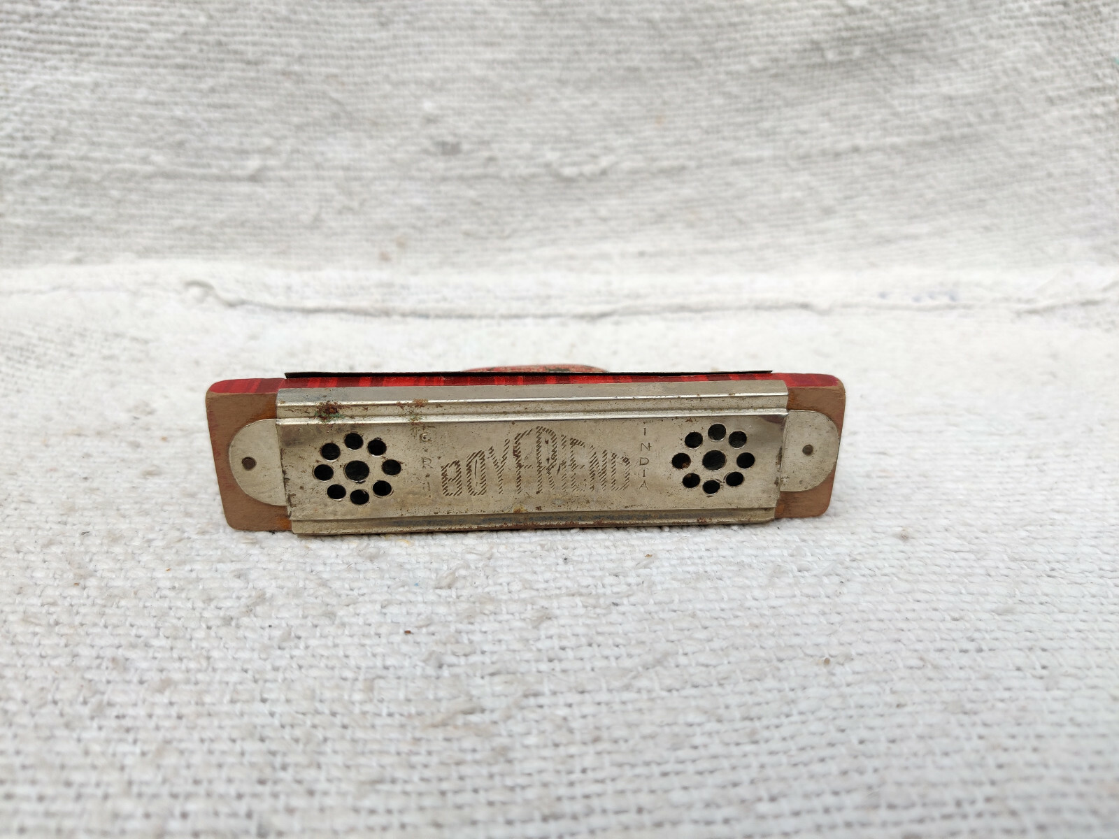 1930s Vintage Boyfriend Brass Metal Reeds Harmonica In Original Box ...
