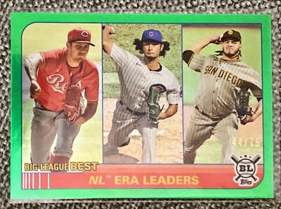 2021 Topps Big League Green Foil Yu Darvish/Trevor Bauer/Limet #250 44/ ...