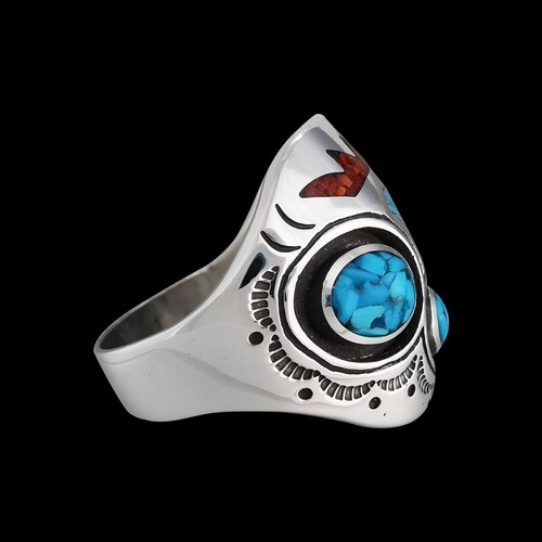 Roie Jaque Ring • 925 Sterling Silver • Navajo Handmade • Tribe Design ...