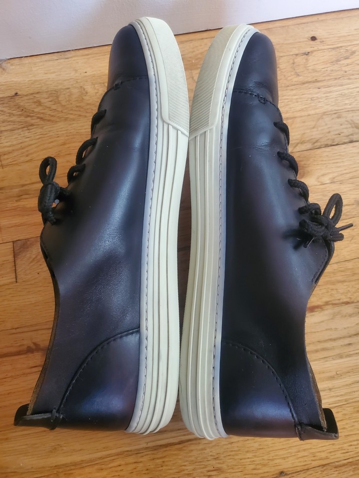 GUCCI BLACK LEATHER SHOES SNEAKERS MEN'S SIZE 10 | eBay UK