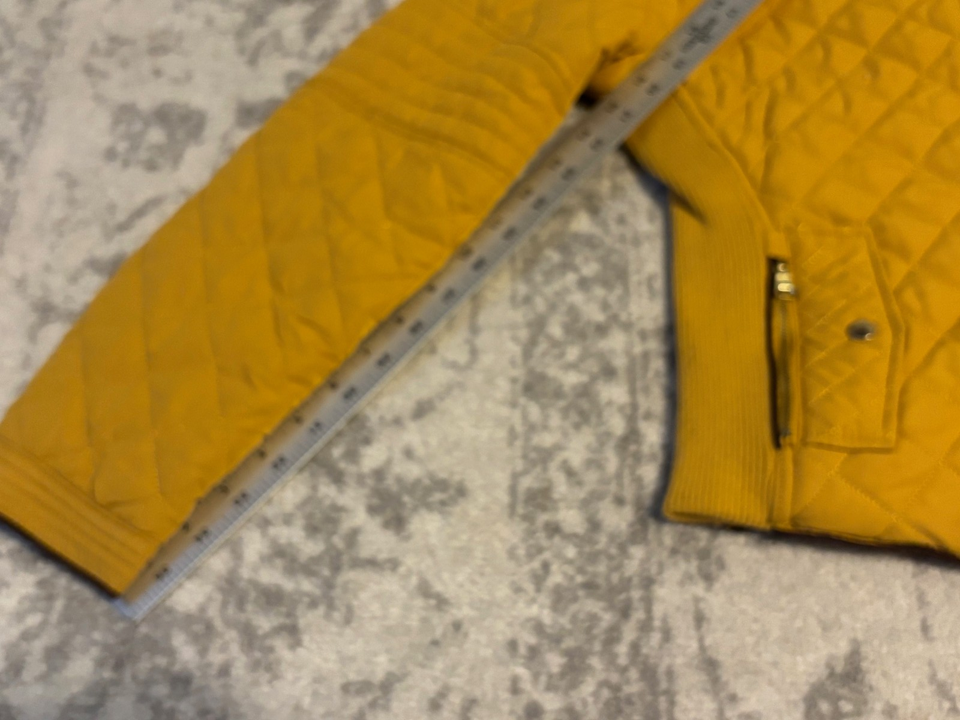 Love Tree Mustard Puffer Jacket Size Large Womens Yellow Quilted Jacket ...
