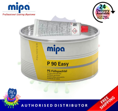 MIPA P90 Easy Body Filler Incl Hardener 2KG Polyester High Build Putty ...