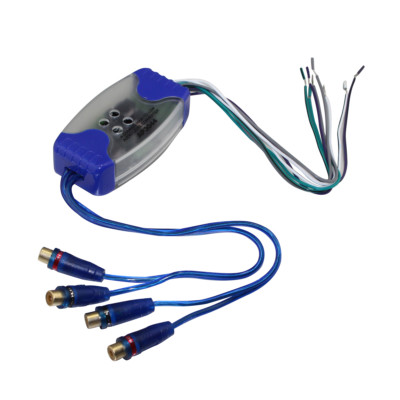 A4A Four Channel Hi To Low Audio Level Converter Noise Filter 4 RCA | eBay