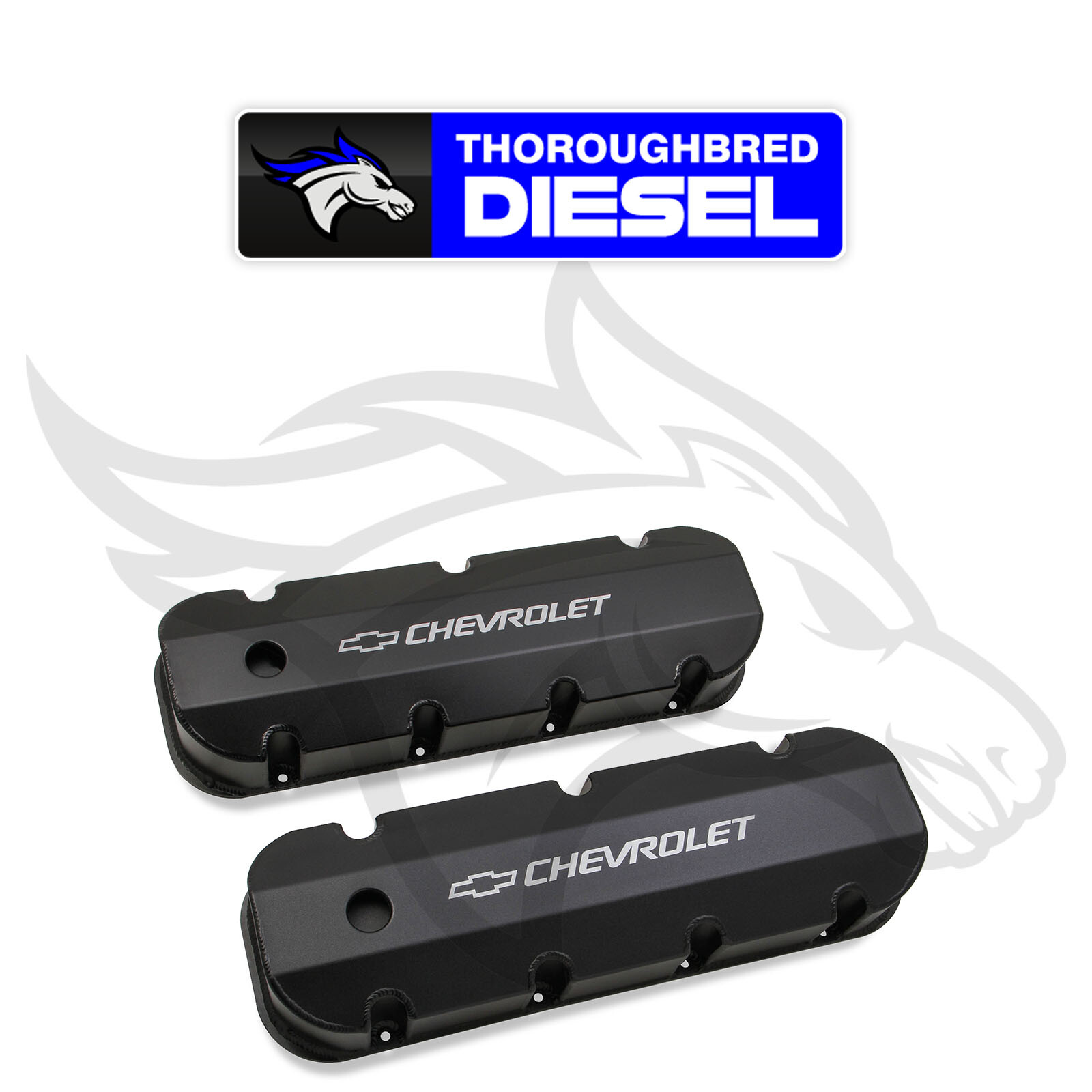 Holley 241-281 Track Series GM Licensed BBC Valve Covers Black Aluminum ...