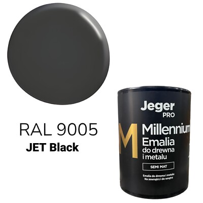 Jet Black Paint 1L | Semi Matt | Wood & Metal | Interior & Exterior ...