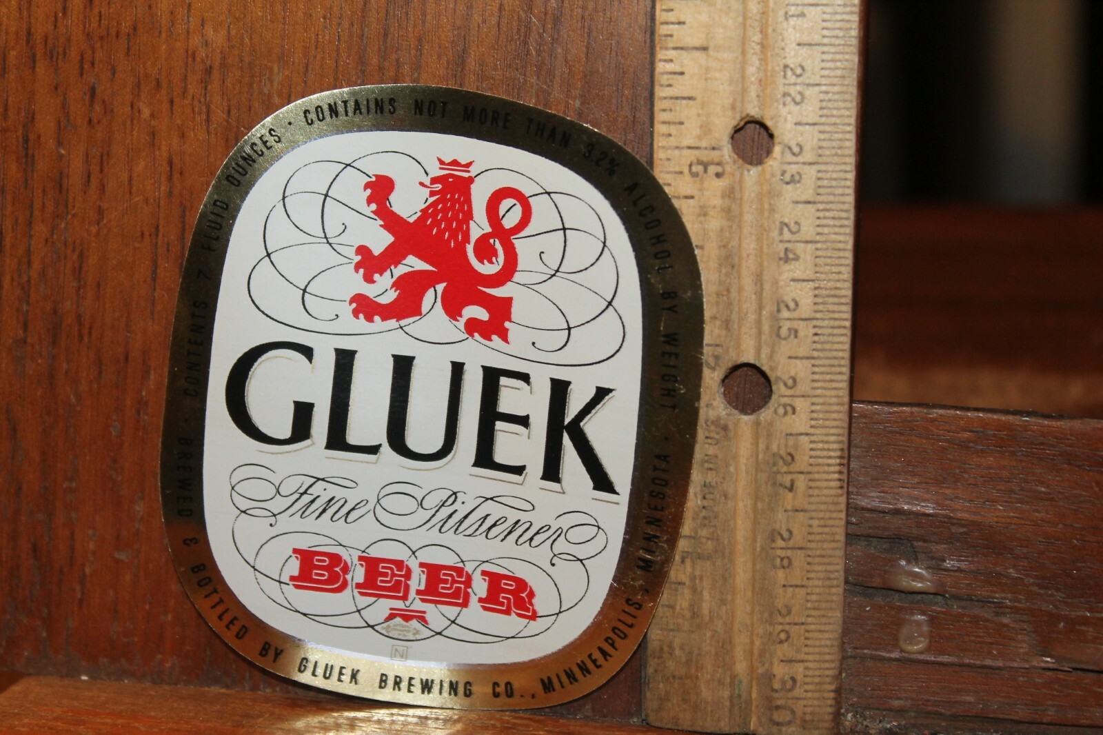 Vintage Beer Label Gluek | eBay