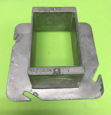 Bowers 607-G 4-11/16" Square Electrical Box 2" Raised 1-Gang Mud ...